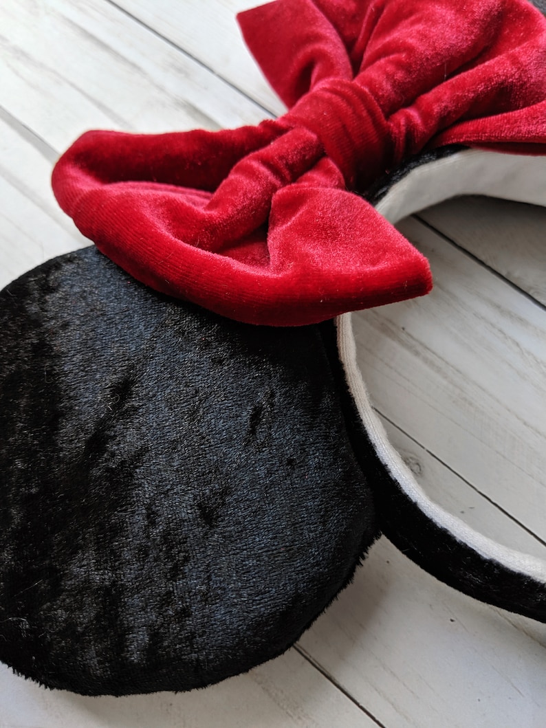 Classic Minnie Velvet Ears | Etsy