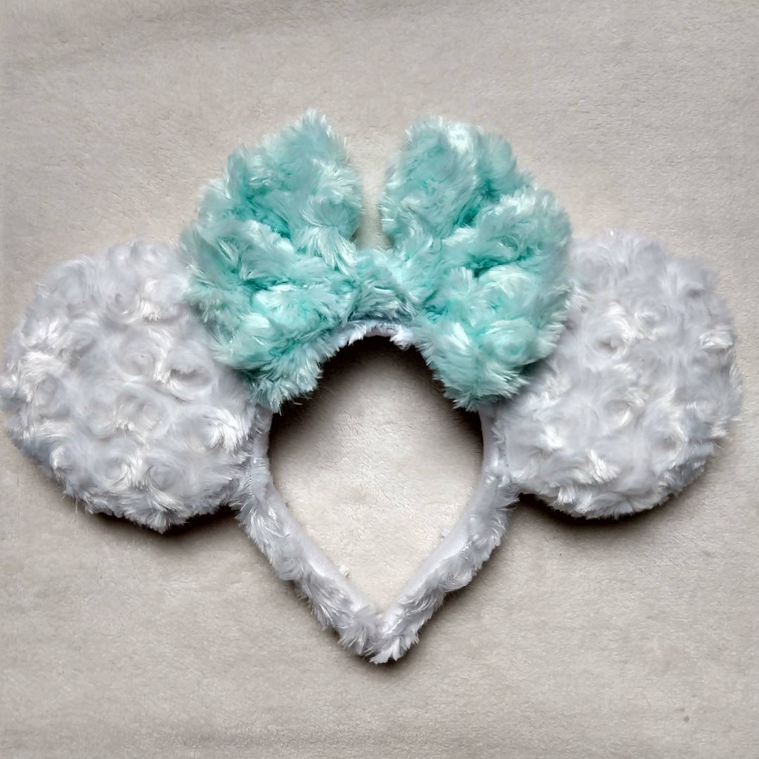 White and Mint Fuzzy Ears - Etsy