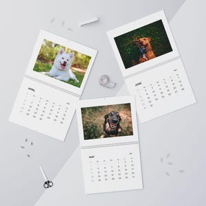 Cute Dog Calendar 2025, Puppy Yearly Planner,wall Calendar , Animal ...