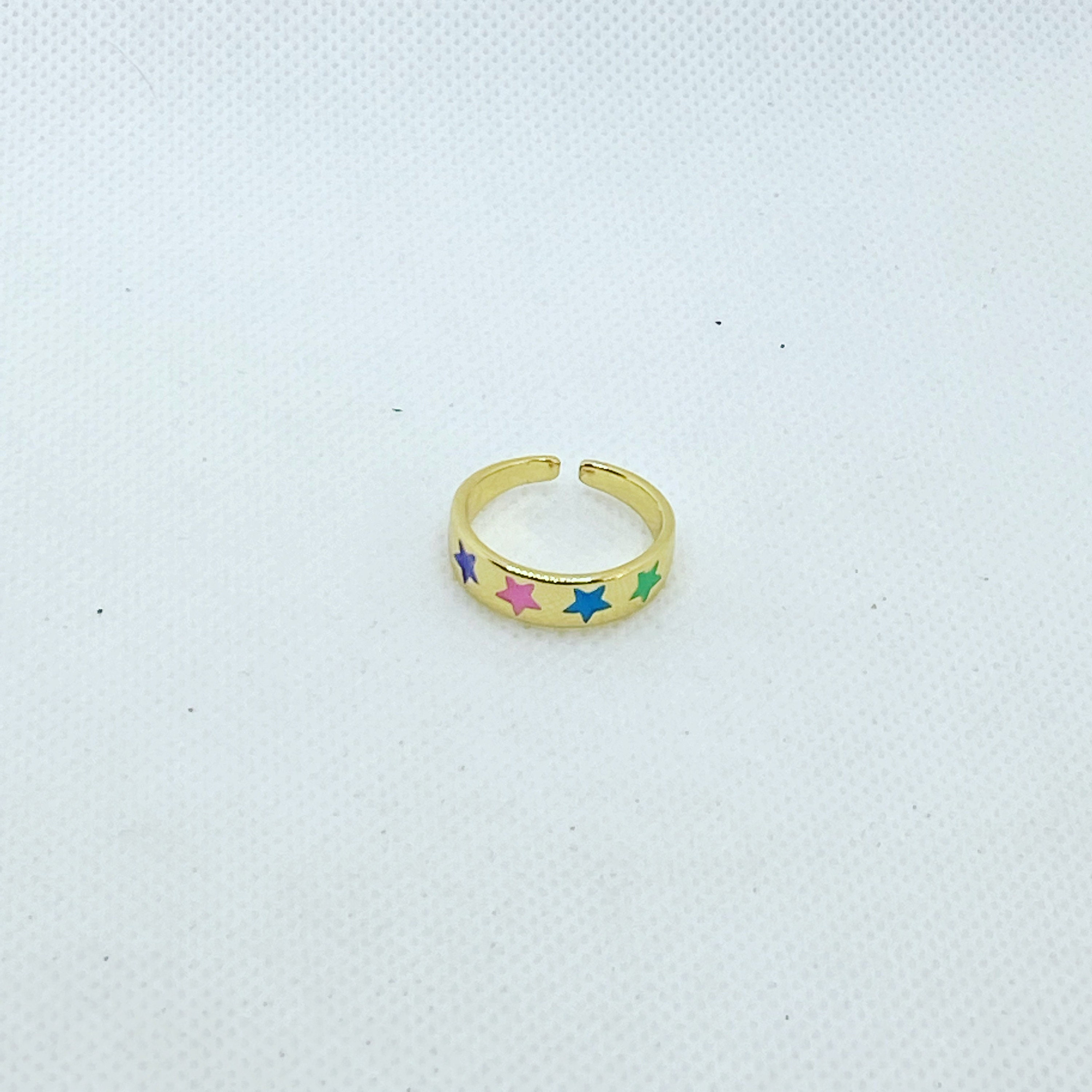 Stern Ring, Emaille Ring, Ring Band, minimalistisch Ring, multicolor ...