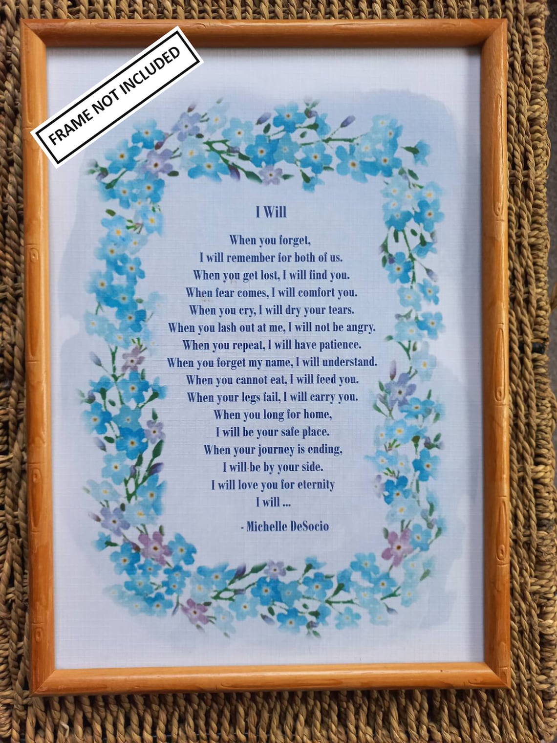 Dementia, Alzheimer's Poems. Choice of 4. Forget Me Not A4 Print From ...