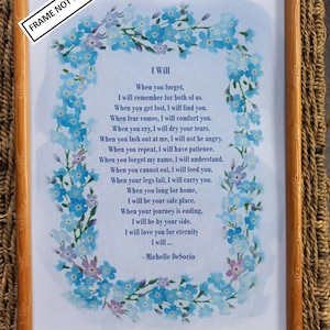 Dementia, Alzheimer's Poems. Choice of 4. Forget Me Not A4 Print From ...