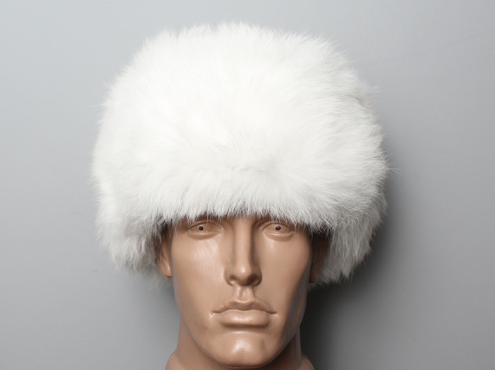 Genuine White Rabbit Fur hat Ushanka/Traditional | Etsy