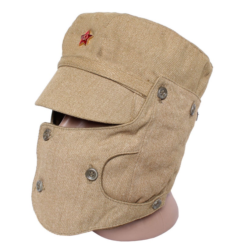 Russian military peaked Cap with Mask / Soviet Army summer | Etsy