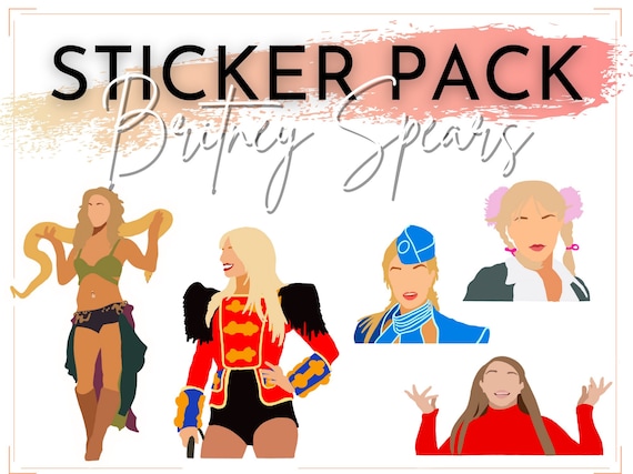 Iconic Britney Spears Stickers Sticker Pack Waterproof - Etsy Canada