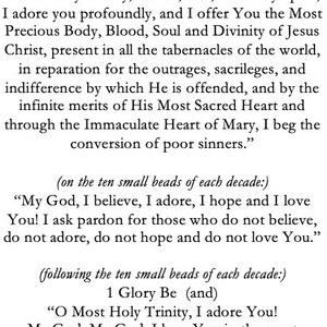 Adoration and Reparation Catholic Chaplet - Etsy