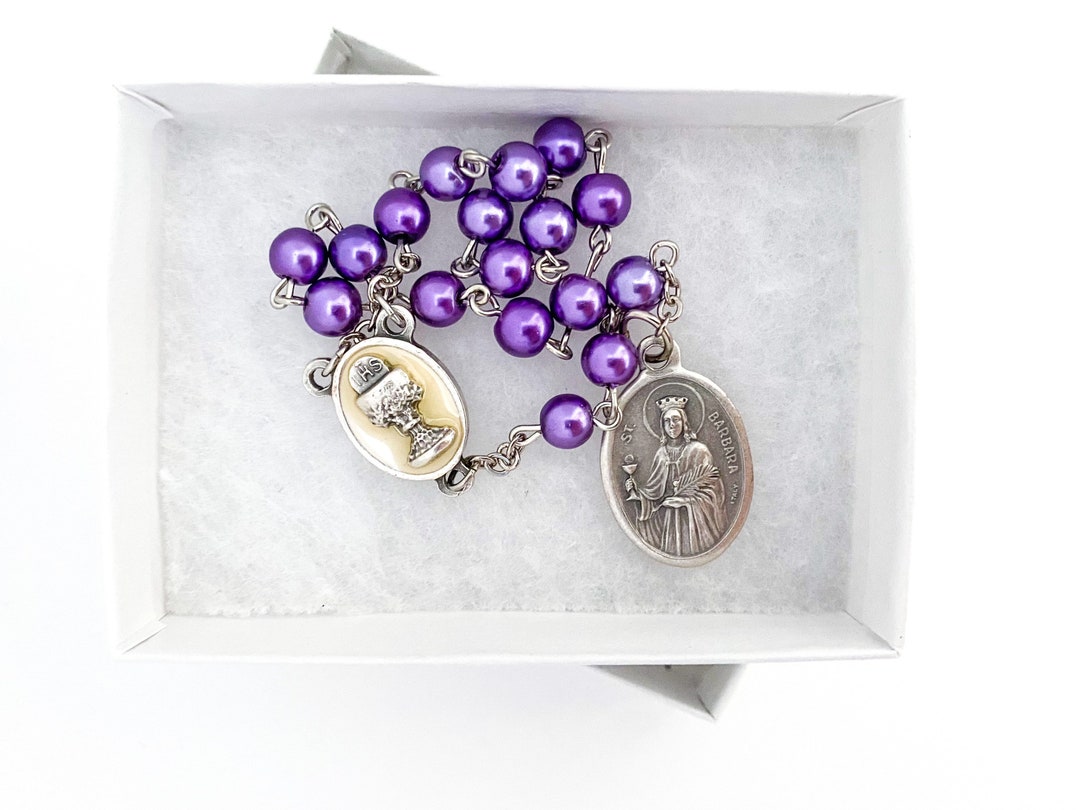 St Barbara Catholic Chaplet - Etsy