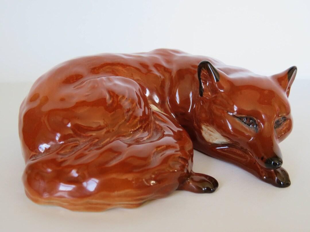Vintage Beswick Fox Curled Model 1017 - Etsy