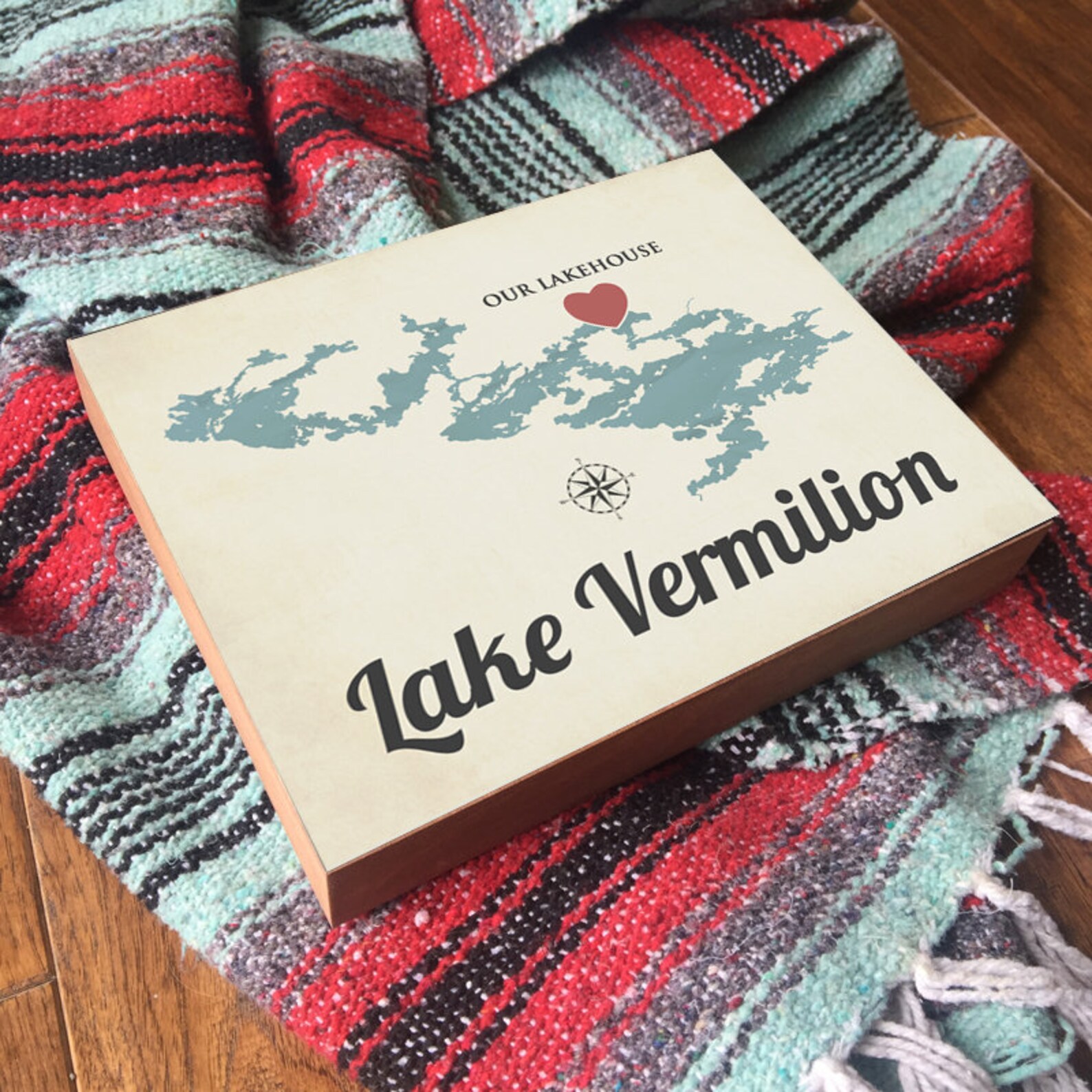 Lake Vermilion Map MN - Etsy