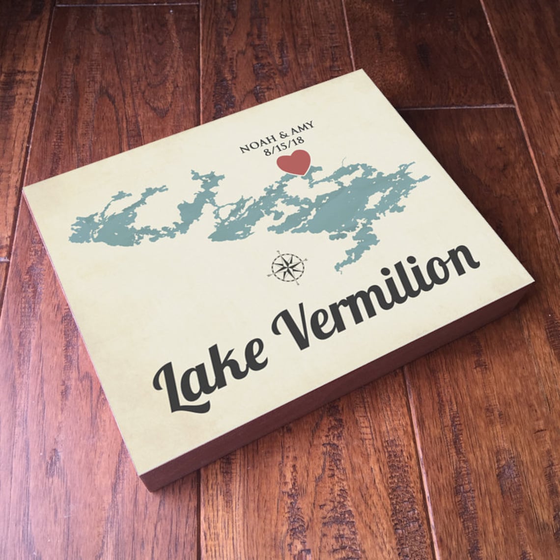Lake Vermilion Map MN - Etsy