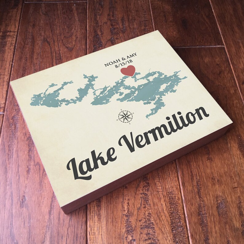 Lake Vermilion Map MN - Etsy