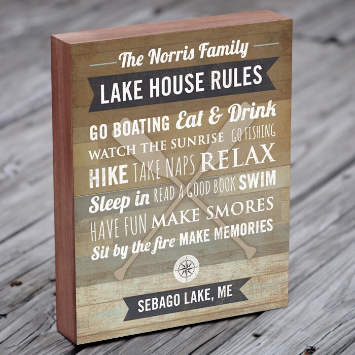 Lake Rules Sign Lake Rules Cabin Rules Sign Lake House - Etsy