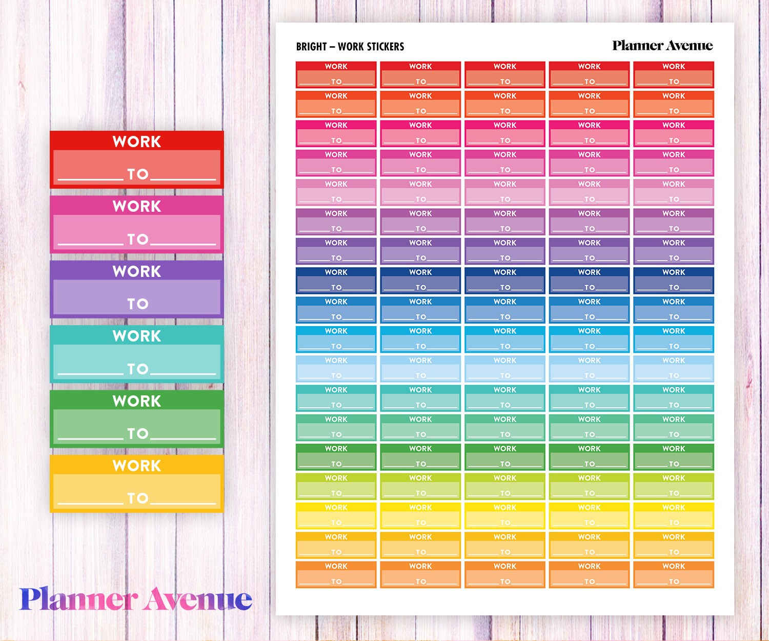 Work Stickers, Printable Planner Stickers, Erin Condren Planner ...