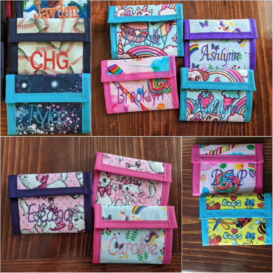 Girls Wallets Also See Listing for Wallet W/clear Coin Pocket - Etsy
