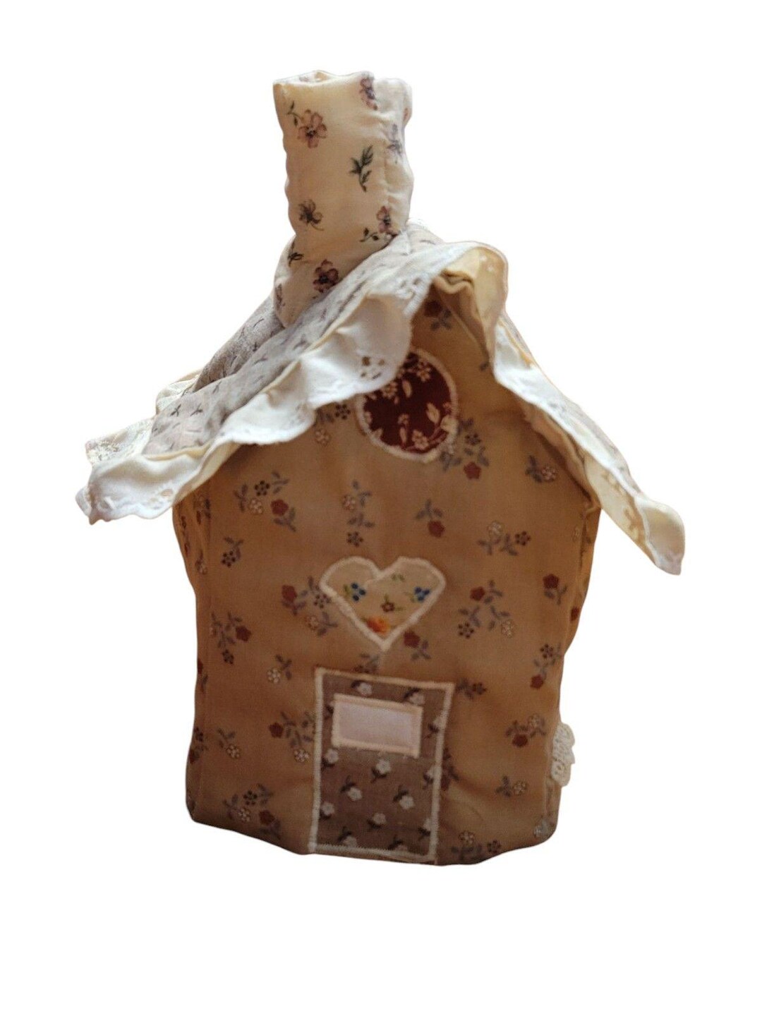 Vintage Cloth Square Kleenex Box Cover House Cottage With Chimney ...