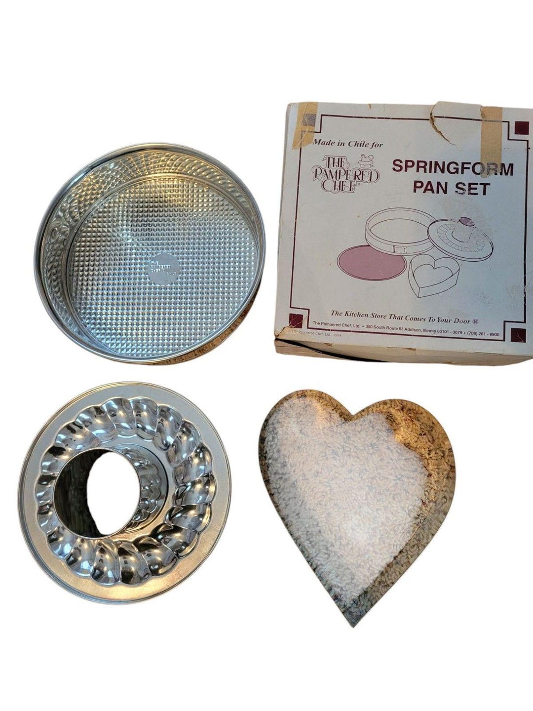 1994 Pampered Chef Springform Pan Box Heart and Bundt Cake - Etsy