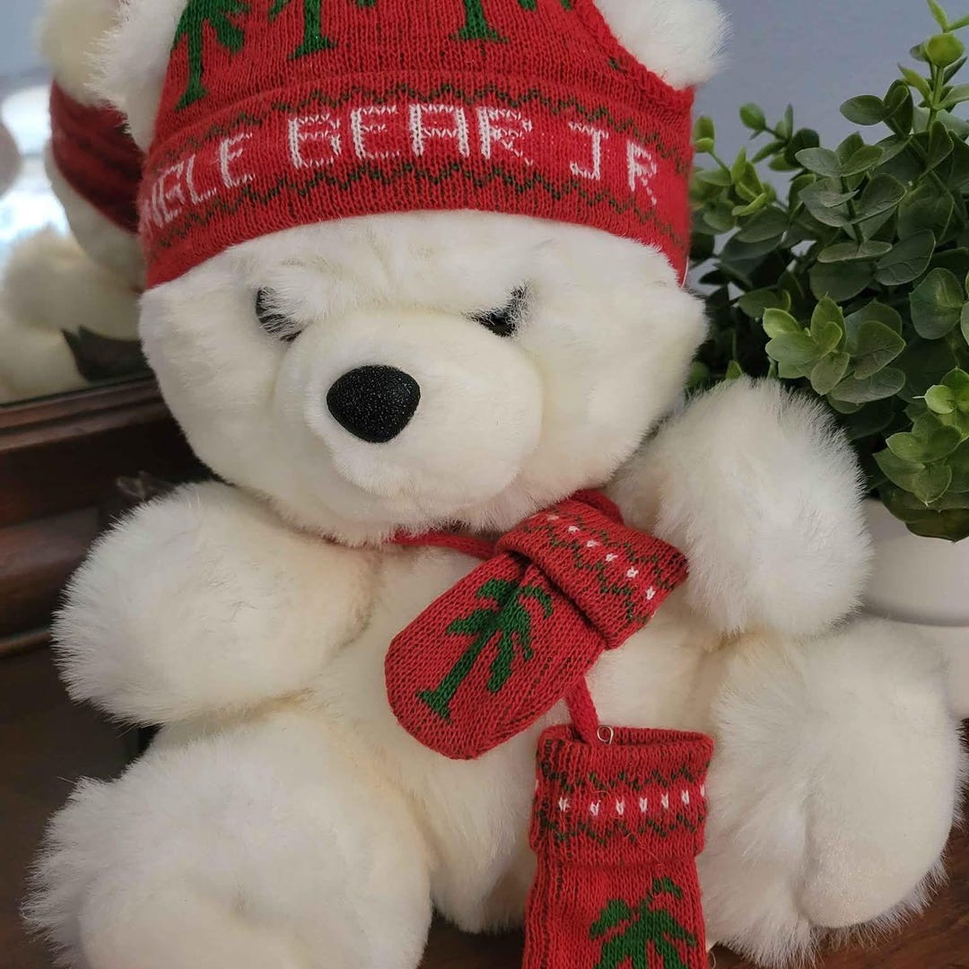 Vintage 12 Jingle Bear Jr. Puppet Broadway California White Bear ...