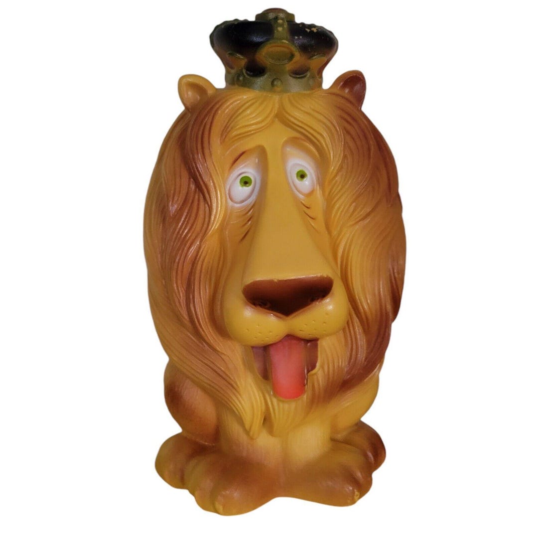 VINTAGE 1971 Play Pal Plastics LION Blow Mold Coin Bank Royalty Lippy Linus Wizard Oz - Etsy