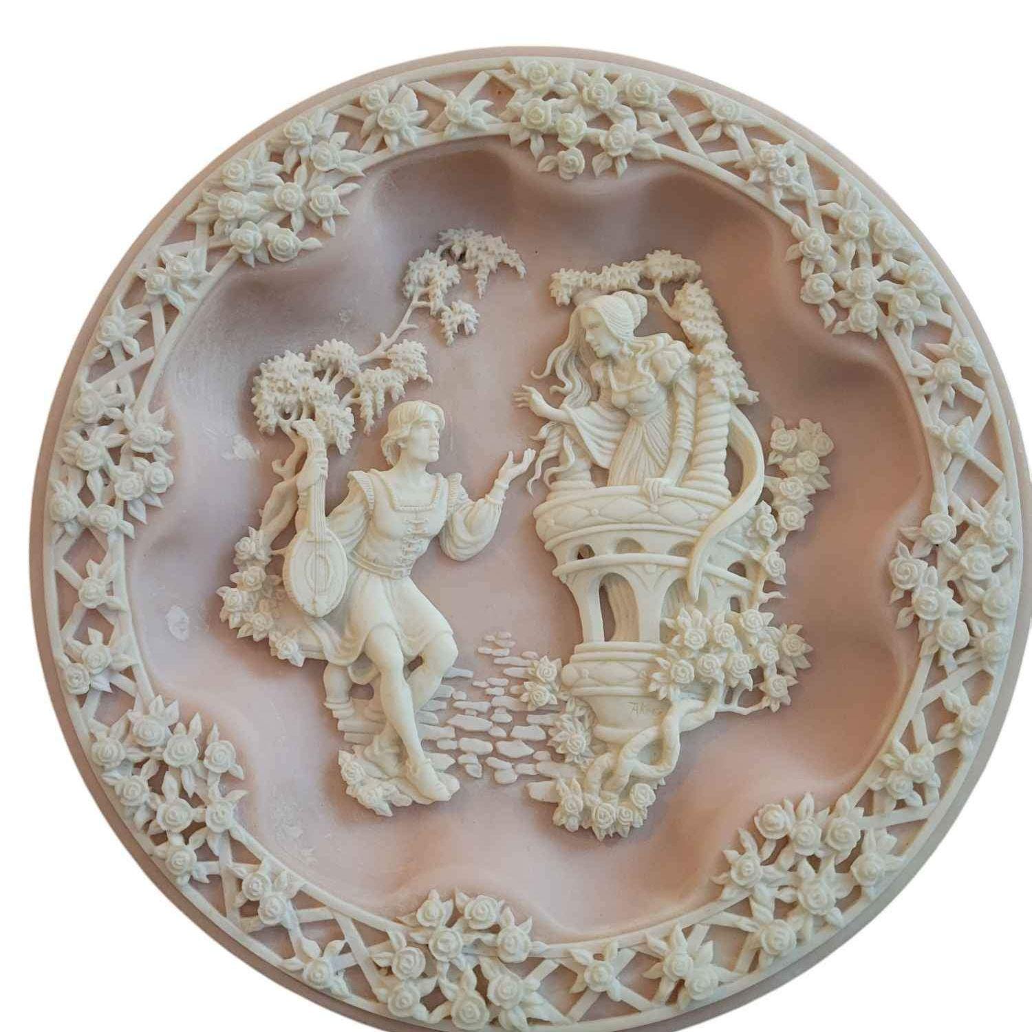 1988 Romeo and Juliet Incolay Studios Stone Plate Papers Cert Original ...