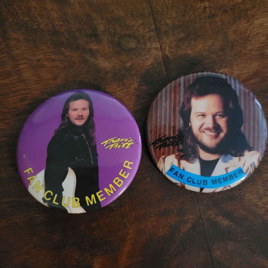 Vintage Travis Tritt Fan Club Pins - Etsy