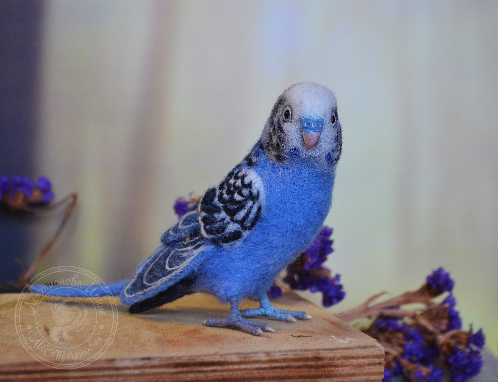 Budgerigar Dry Felting Bird Animal Felting Blue Parrot. - Etsy