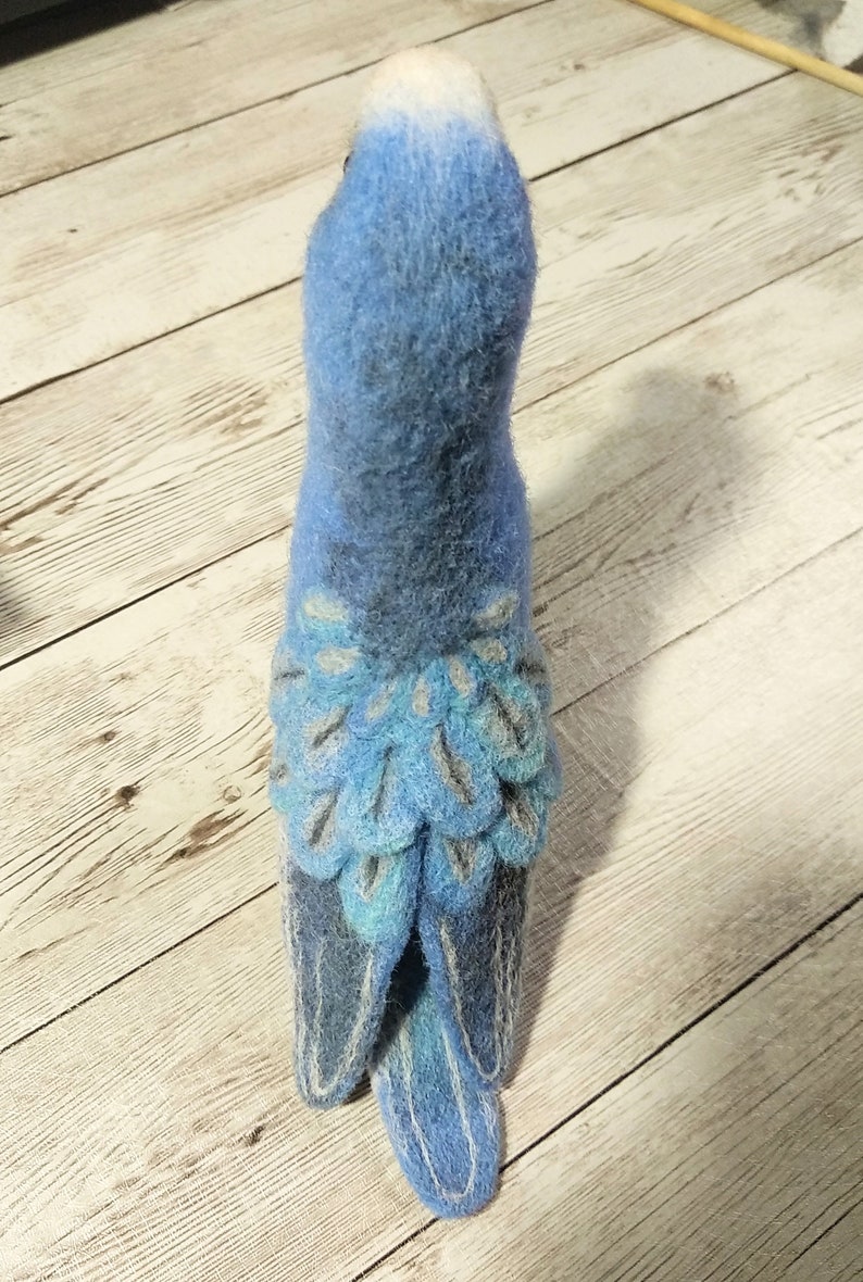 Blue parrotBird sculpture Pacific parrot Felted bird Needle | Etsy