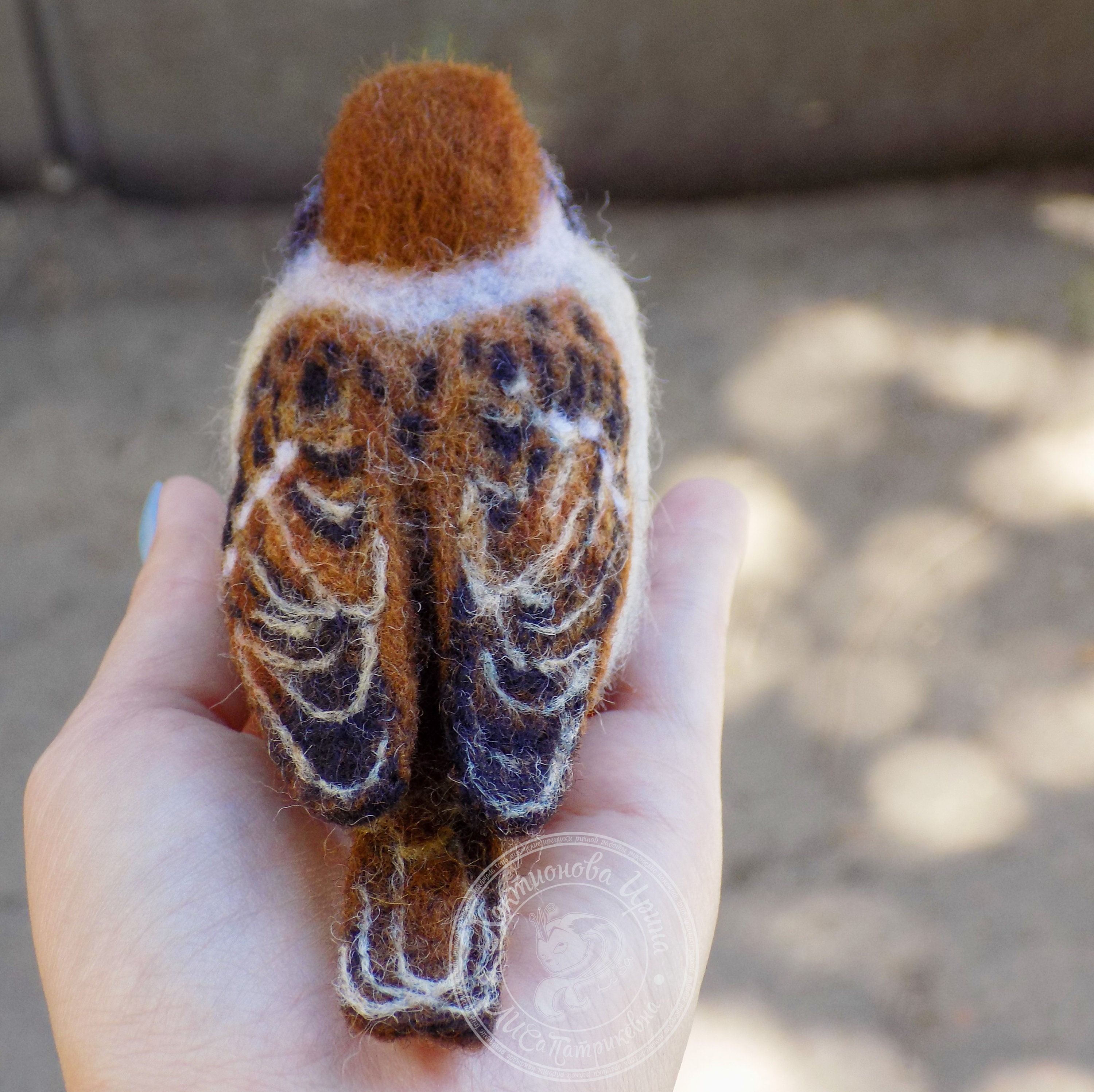 Needle felted bird. Needle felted animal. Couple of Bird. Brow | Etsy