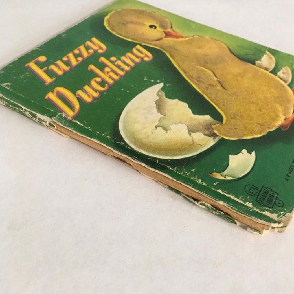 Vintage Childrens Book. Fuzzy Dckling. Flocked Whitman Tell a - Etsy