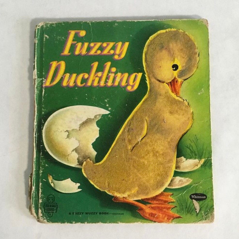 Vintage Childrens Book. Fuzzy Dckling. Flocked Whitman Tell a - Etsy