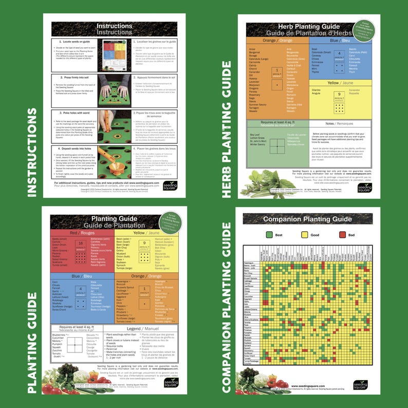 Seeding Square Planting Guides: Herb & Companion Planting (PDF) - Etsy