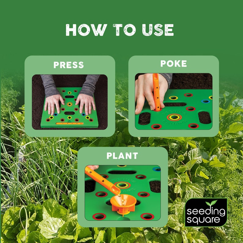 Seeding Square Seed Sowing Template Square Foot Gardening - Etsy Seeding Square Seed Sowing Template Square Foot Gardening - Etsy