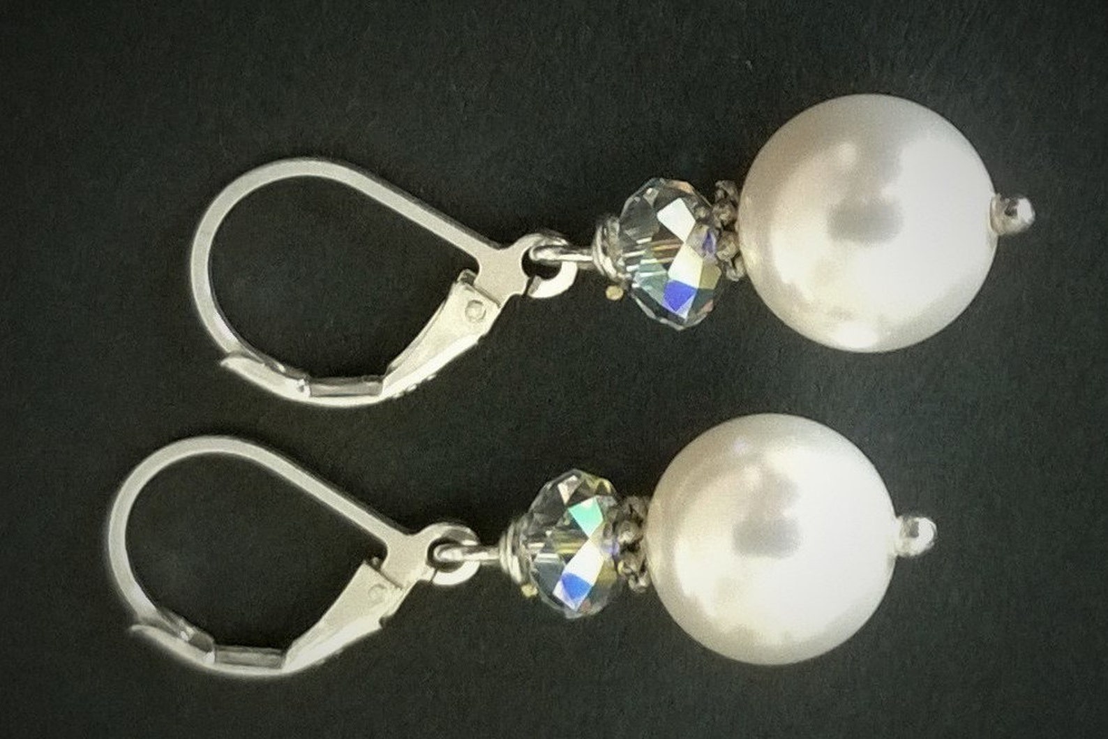 Genuine Swarovski-white Crystal Pearls and Crystal AB Briolette ...