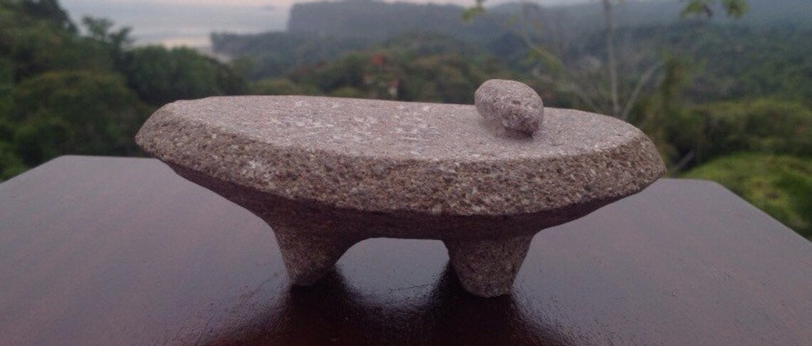 Borucan Indian Stone Metate, Grinding Stone Sculpture, Authentic ...