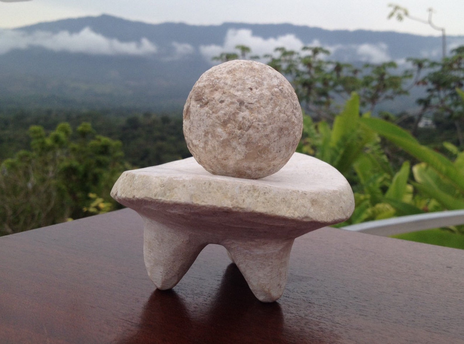 Borucan Indian Stone Metate, Grinding Stone Sculpture, Authentic ...
