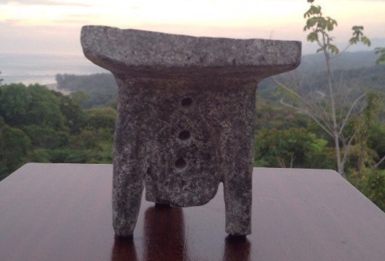 Borucan Indian Stone Metate, Grinding Stone Sculpture, Authentic ...