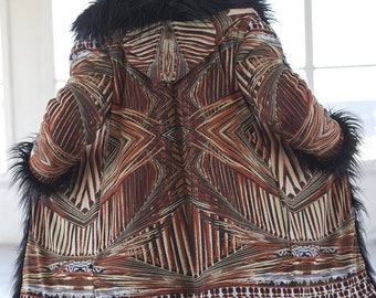 Trippy Fuzzy Monster Festival Faux Black Boho Funky Disco Burning ...