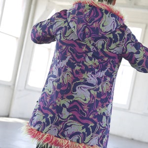 Neon Pink Monster Trippy Funky Fuzzy Rave Festival Fur Disco Burning ...