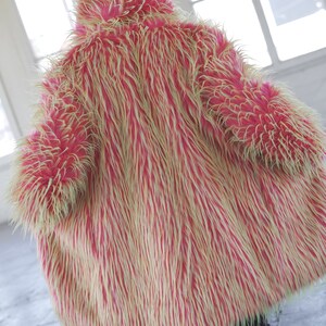 Neon Pink Monster Trippy Funky Fuzzy Rave Festival Fur Disco Burning ...