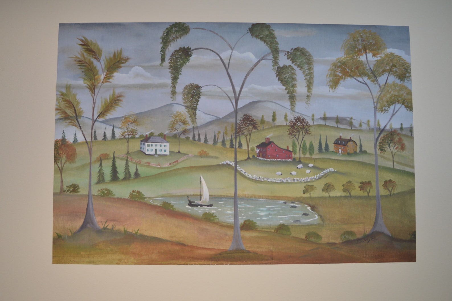 Early American Mural Wallpaper Handsigned Limited Edition Prints - Etsy