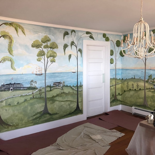 Colonial Wall Mural - Etsy