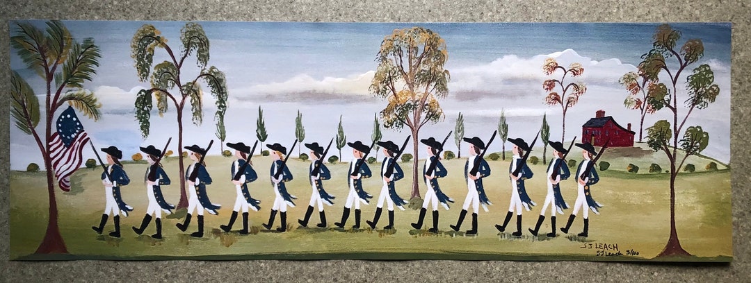 Marching Patriots Adhesive Mural Wallpaper Print - Etsy