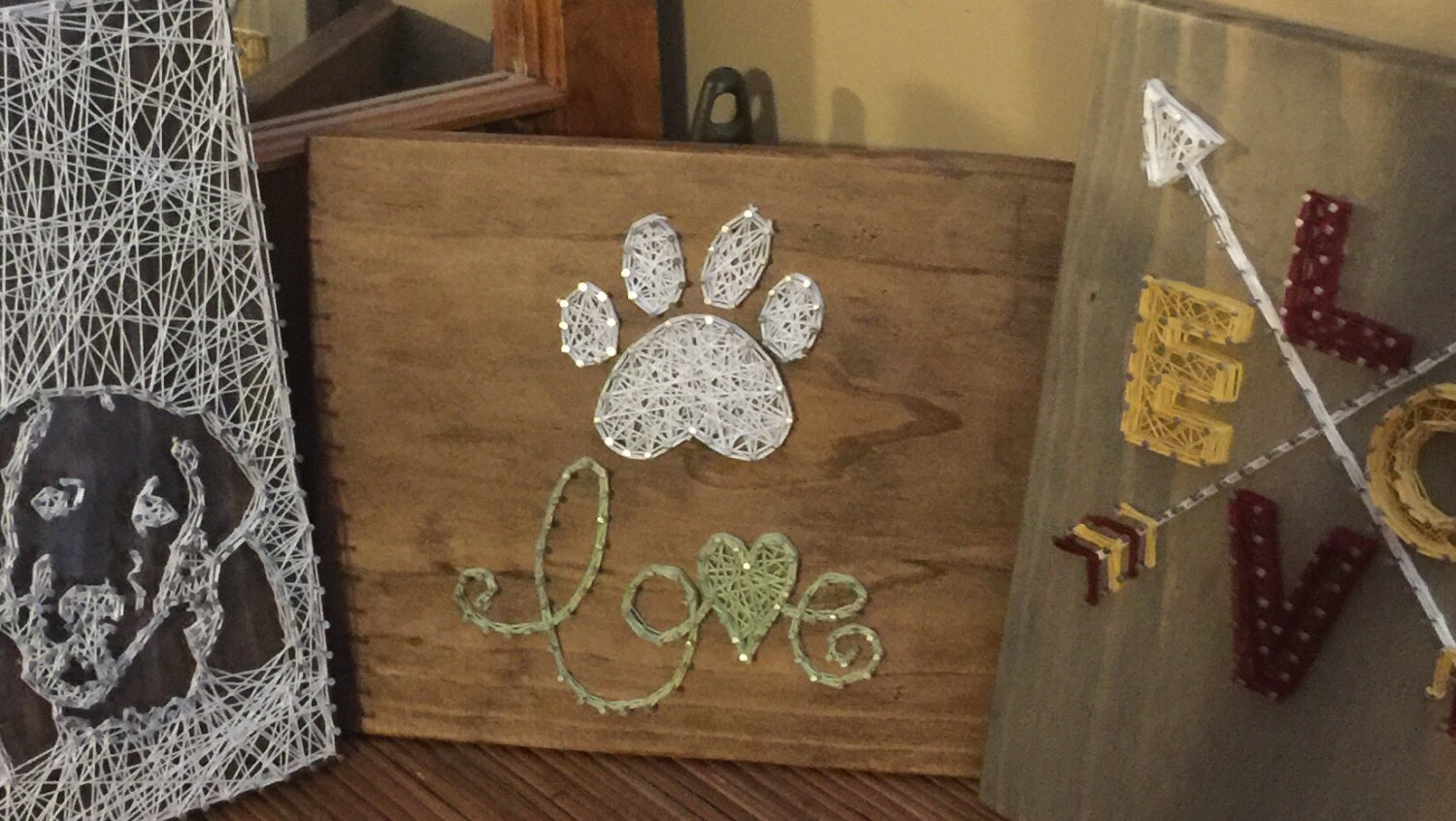 Paw Print String Art | Etsy