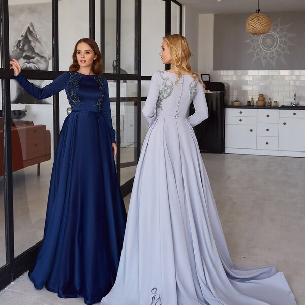 Prom Long Sleeve Dresses - Etsy