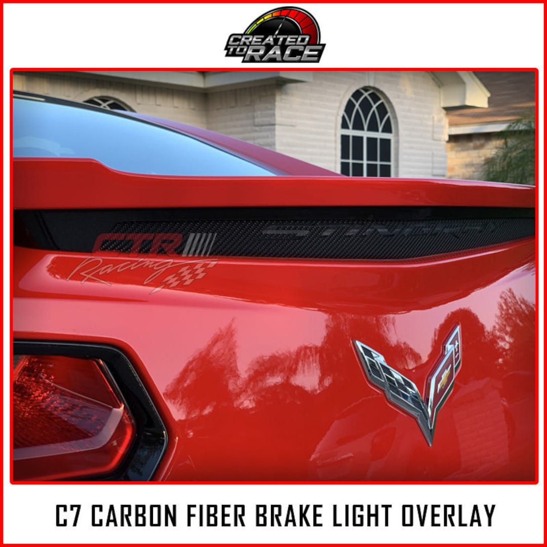 C7 Corvette Brake Light Carbon Fiber Stingray Overlay Decal 2014-2019 ...