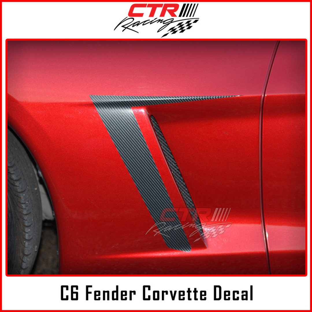 C6 Corvette Fender Carbon Fiber Stripes Decal C7 Style Look - Etsy