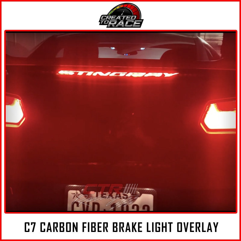 C7 Corvette Brake Light Carbon Fiber Stingray Overlay Decal 2014-2019 ...