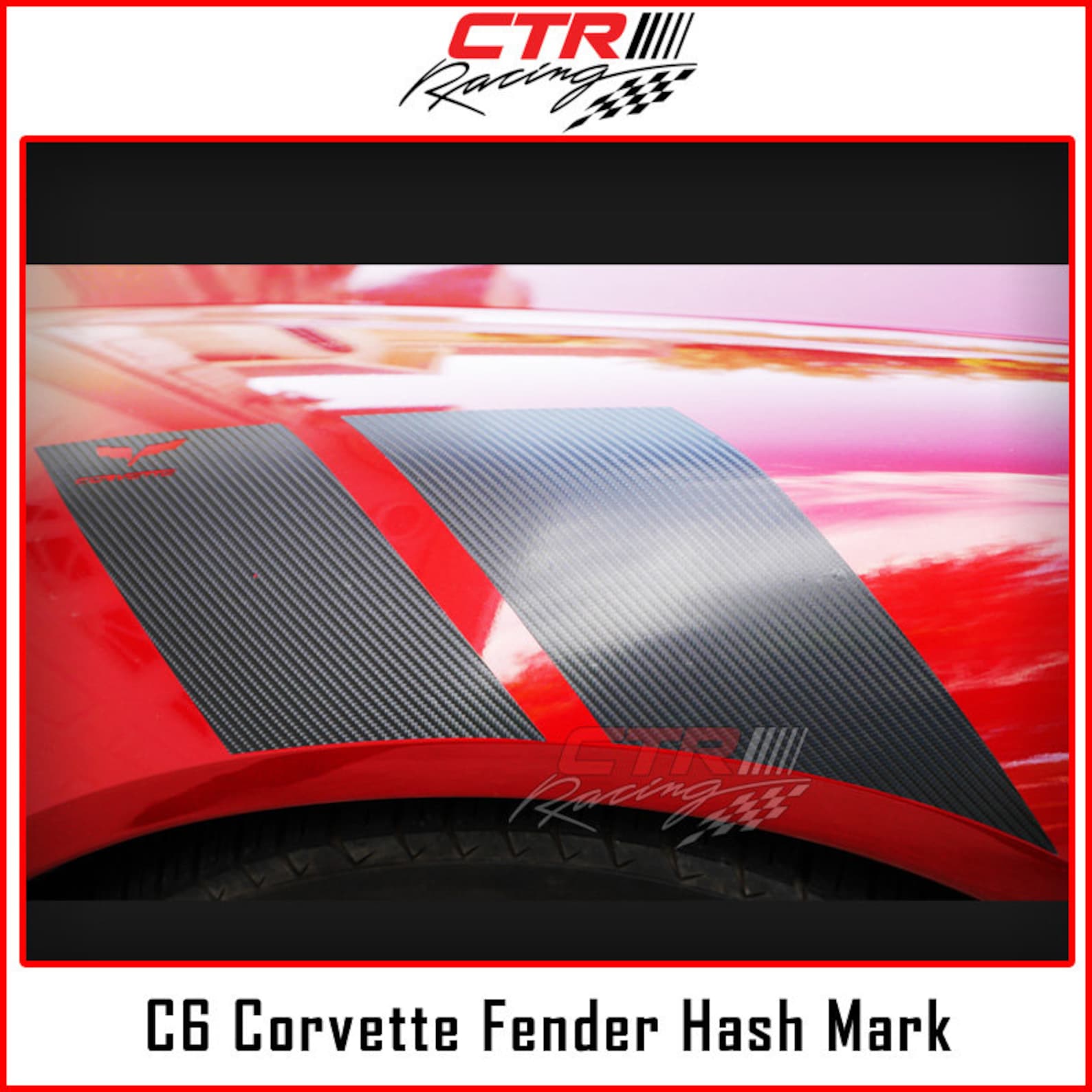 C6 Corvette Fender Hash Mark Stripes - Grand Sport Look 05-13 - Etsy