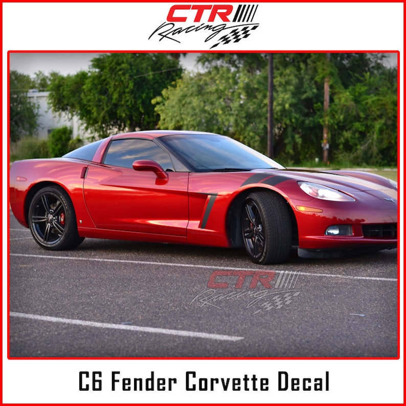 C6 Corvette Fender Carbon Fiber Stripes Decal C7 Style Look - Etsy