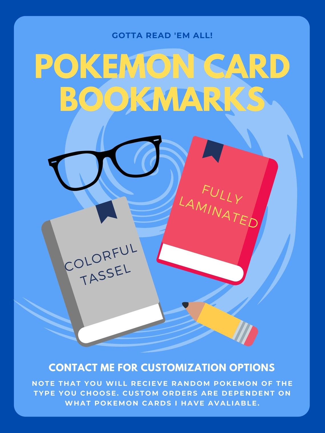 Pokemon Card Bookmarks | Kids, Collectible, Customize, Party Gifts ...