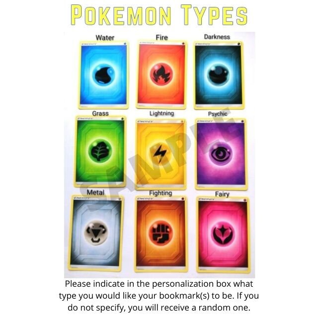 Pokemon Card Bookmarks Kids Collectible Customize Party | Etsy